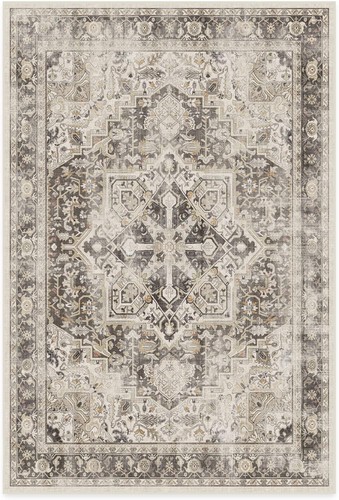 RUGGABLE Washable Vintage Area Rug – Kamran Hazel 6x9, Stain-Resistant ...