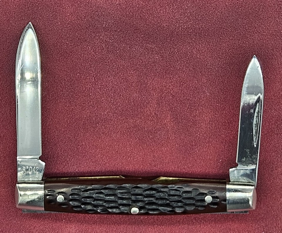 Vintage 1978 Case XX 62042 Pen Knife Jigged Delrin Handle 2 Blade Knife ...