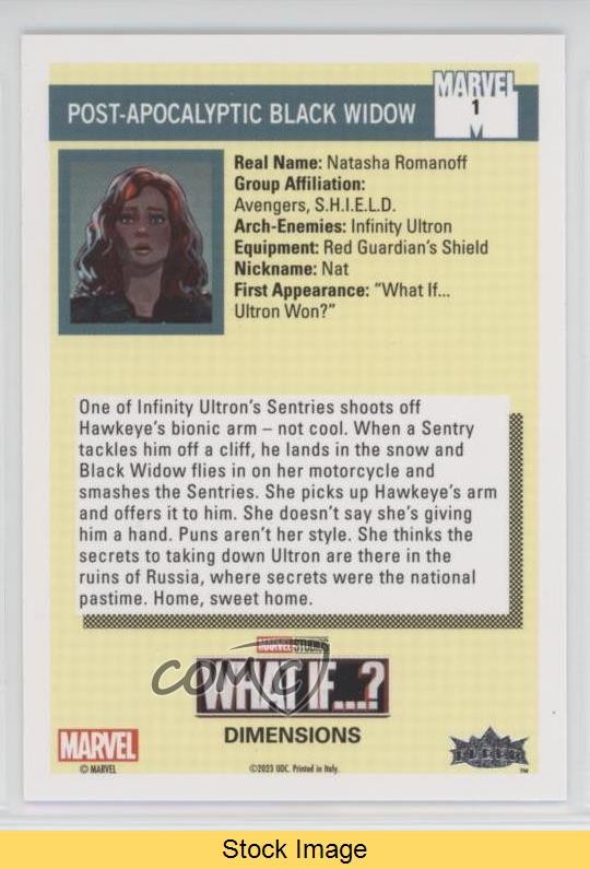 2023 Upper Deck Marvel What If? 1990 Universe Dimensions Black Widow #1 ...