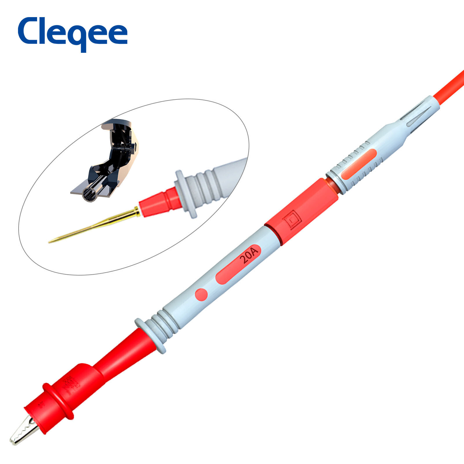 Multimeter Test Leads Kit with Alligator Clips Wire Piercing Probes ...