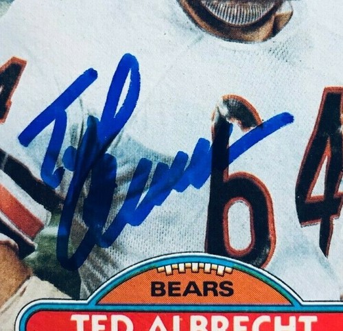 SIGNED TED ALBRECHT 1980 AUTOGRAPHED TOPPS FOOTBALL CARD BEARS | eBay