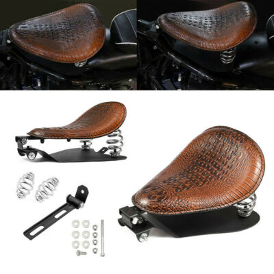Motorcycle Alligator Solo Seat Spring W/ Base for Harley Dyna Chopper ...