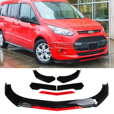 For Ford Transit Connect Gloss Front Bumper Lip Splitter Spoiler Red ...