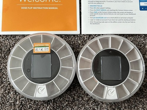 Lot of 2 Dose Health Flip Medication Pill Management System Alert ...