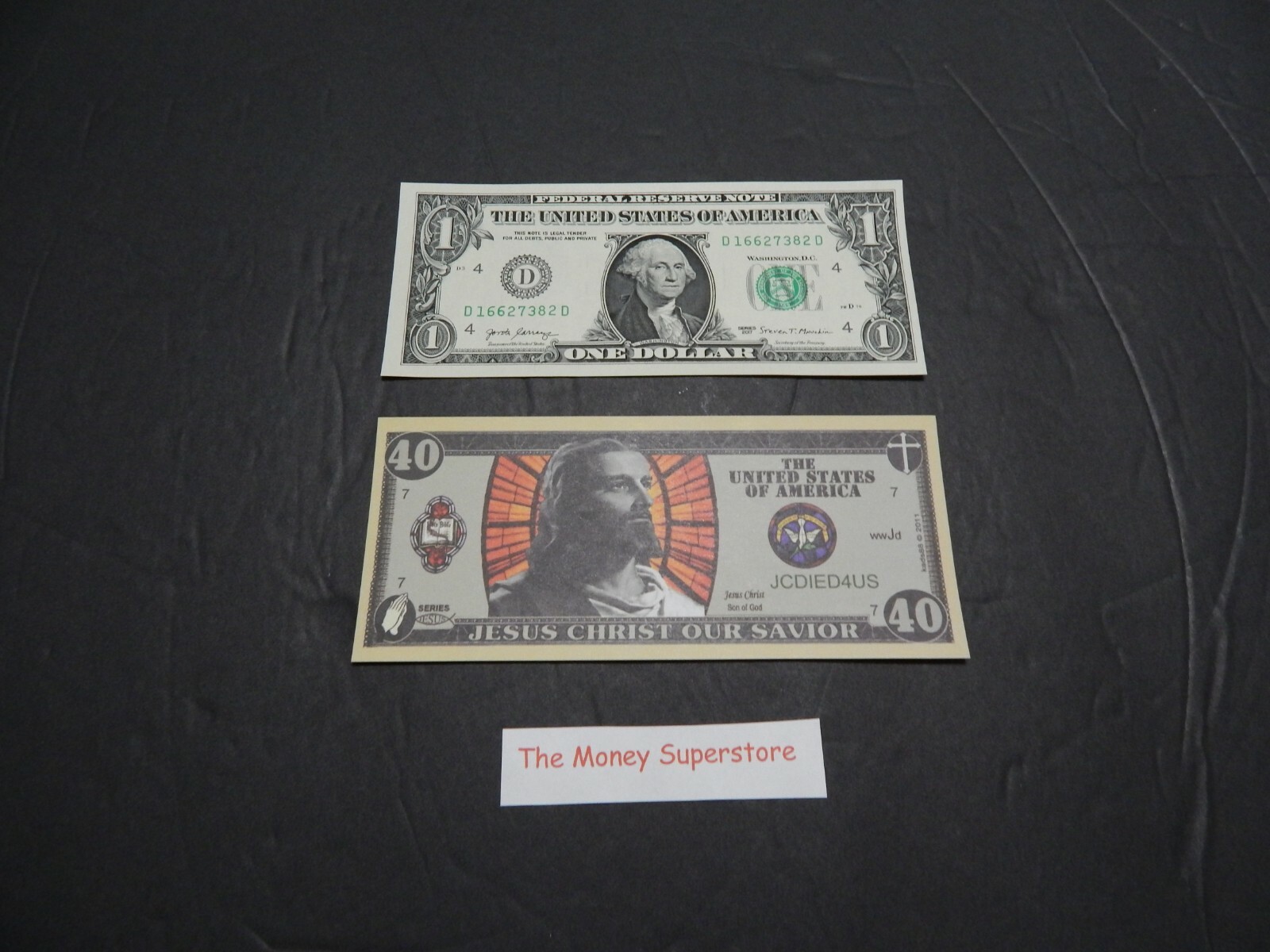 Jesus Christ our Savior 40 dollar note of Faith play money NEW item #85 ...