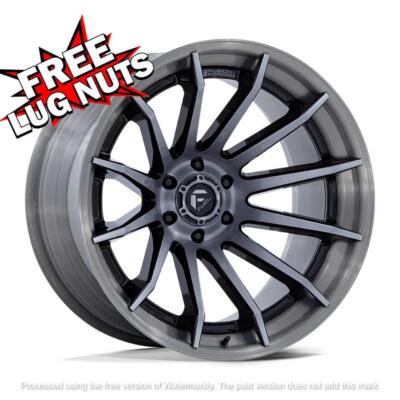 22 inch 22x10 Fuel FC403 BURN BLACK BRUSHED TINT wheel rim 5x5 5x127 ...