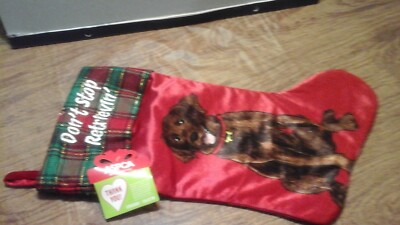 Labrador Retriever Dog Christmas Stocking "Don't Stop Retrievin" Red | eBay