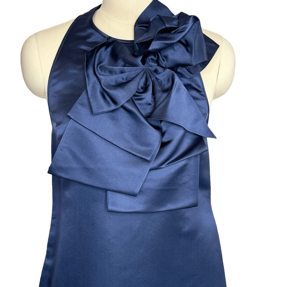 Prabal Gurung for J Crew Exploding Bow Dress in Navy | Size 2 | eBay