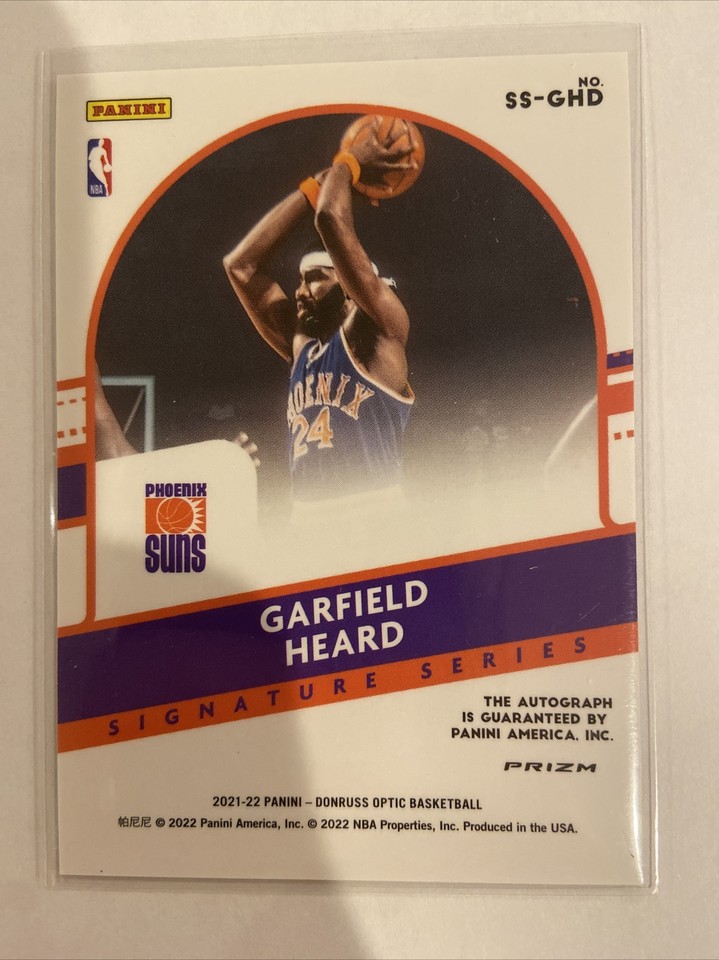 2021-22 Donruss Optic Garfield Heard Signature Series Green Wave Prizm ...