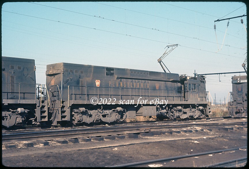 PRR Pennsylvania Railroad E44 with Pantograph extended Original Kodak ...