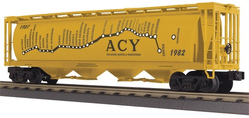 MTH RAILKING AKRON CANTON ACY 4-BAY MAP HOPPER CAR 30-75599 O GAUGE NEW ...