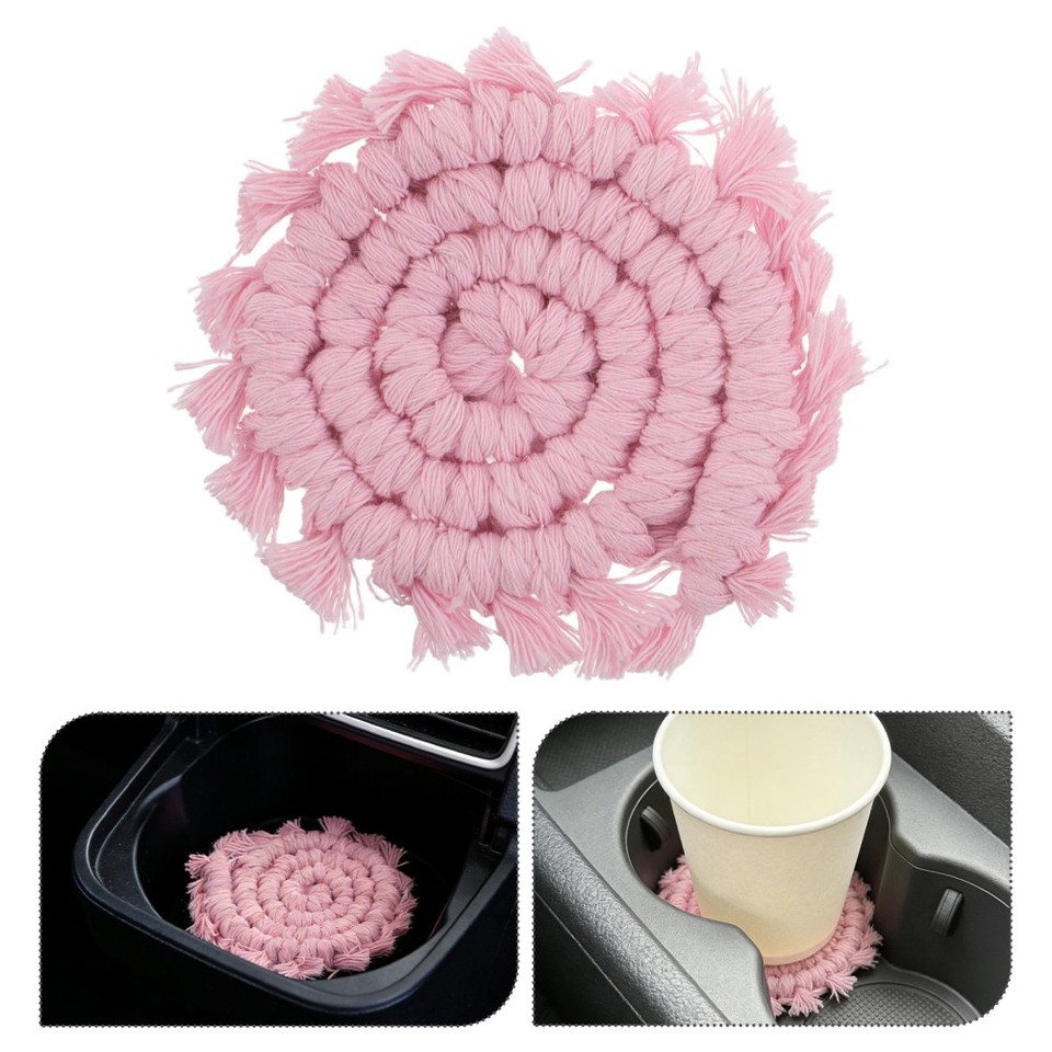 2pcs Boho Car Coasters for Cup Holders - Water Absorbent & Washable ...