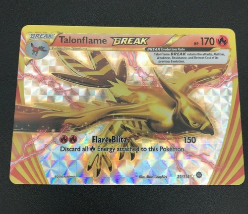 Talonflame BREAK ULTRA RARE 21/114 Pokemon XY Steam Siege NM HOLO 2016 ...
