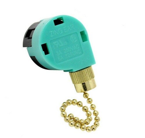 For Zing Ear ZE-268S6 ZE-208S6 Switch 4 Wire 3 Speed Pull Chain Control ...