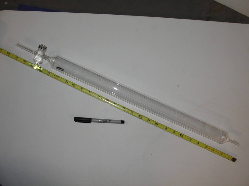 500ml Inverted Gas Buret Burret graduated column cylinder with stopcock ...