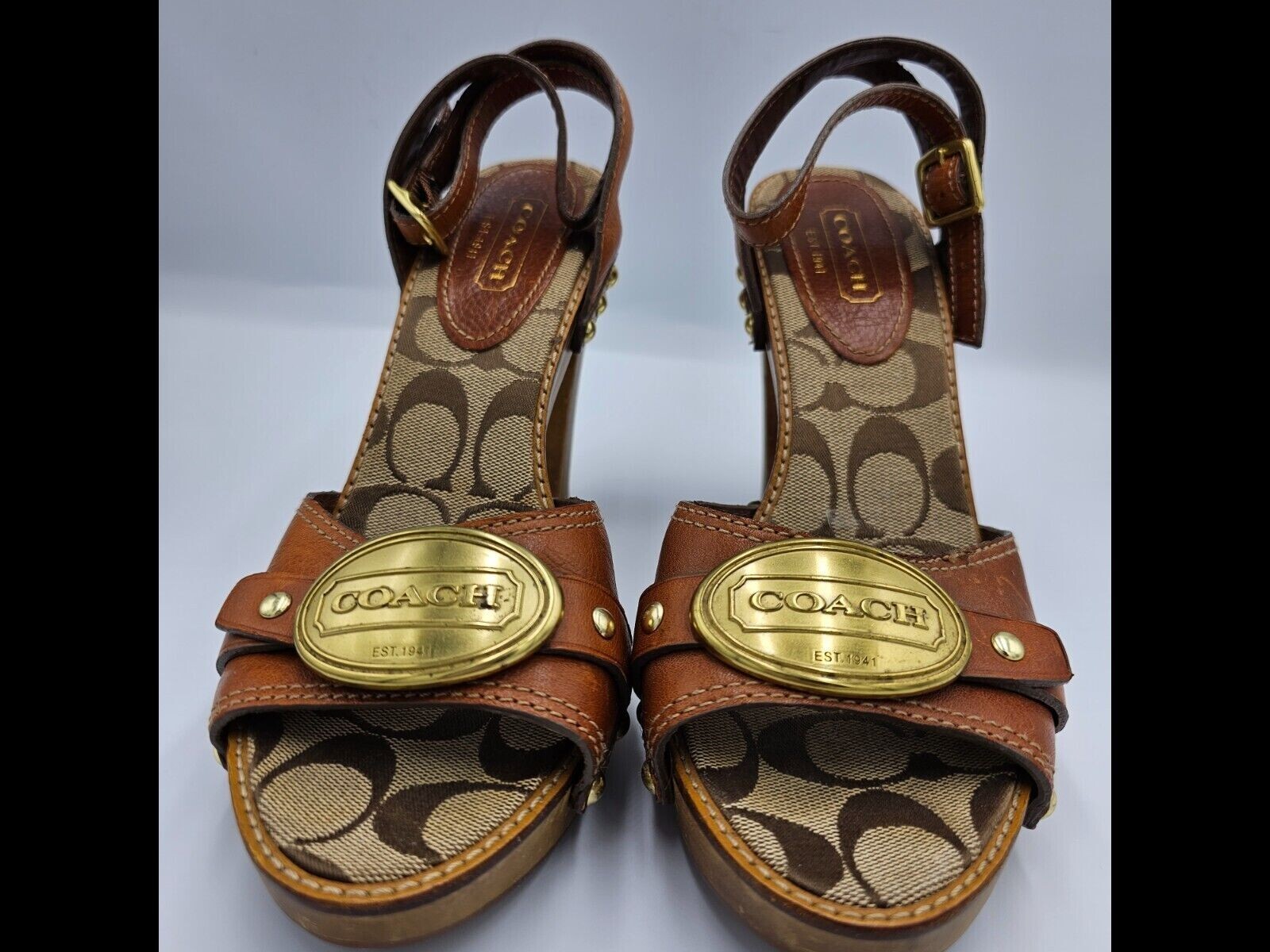 RARE VINTAGE COACH Breanna Size 8 5 Leather Heeled S… - Gem