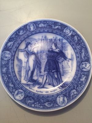 Vintage Wedgewood Ivanhoe, Flow Blue, Rebecca Repelling The Templer ...