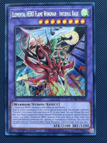 Elemental HERO Flame Wingman - Infernal Rage - BLMR-EN012 Monstrous ...