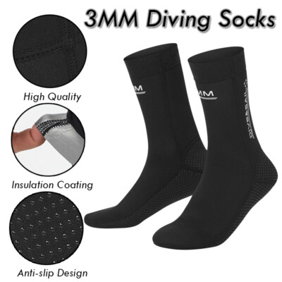 Diving Socks 3mm Neoprene Wetsuit Socks Diving Kayak Dinghy Sailing ...