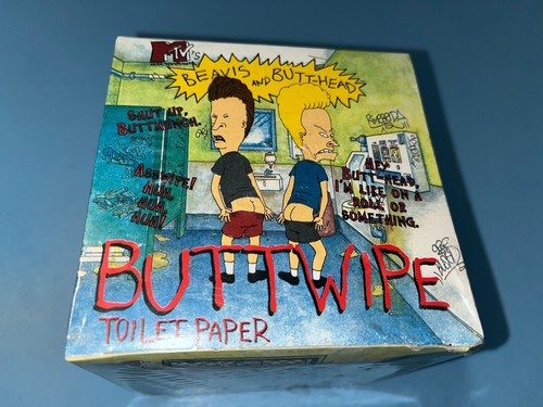Vintage 1996 Beavis And Butthead Mtv Buttwipe novelty Toilet Paper gag ...