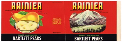 ORIGINAL C1940 VINTAGE CAN LABEL MT RAINIER SUMNER WASHINGTON STATE ...
