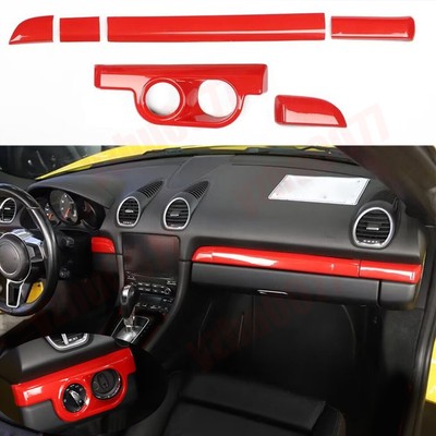 2017-2023 For Porsche 718 Cayman Boxster ABS Red Center Console Strip ...