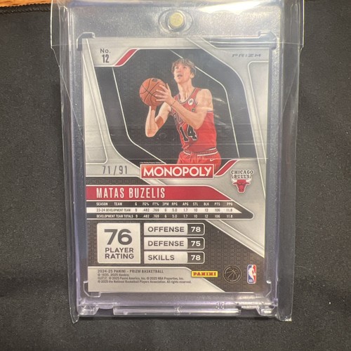 Matas Buzelis Prizm RC Purple Monopoly /91! RARE! Card no.12 | eBay