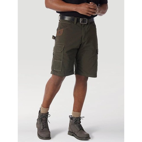 Wrangler Riggs Workwear Shorts Irregular Cargo Pockets Olive S 54"x11 ...