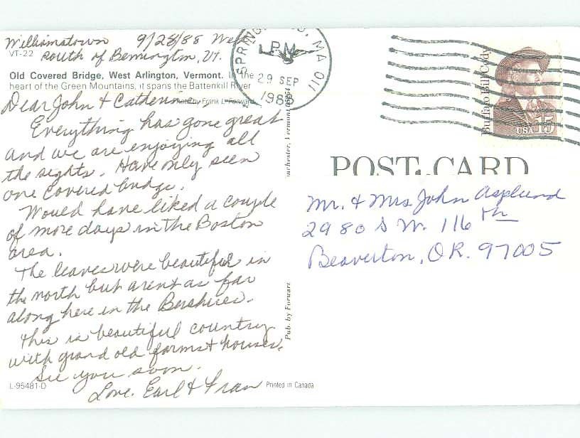 Pre-1980 BRIDGE SCENE West Arlington Vermont VT : make an offer HJ0685 ...