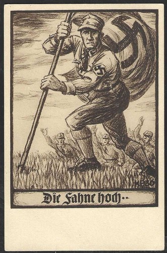 GERMANY 1930s Patriotic Picture Postcard "RAISE THE FLAG" | eBay