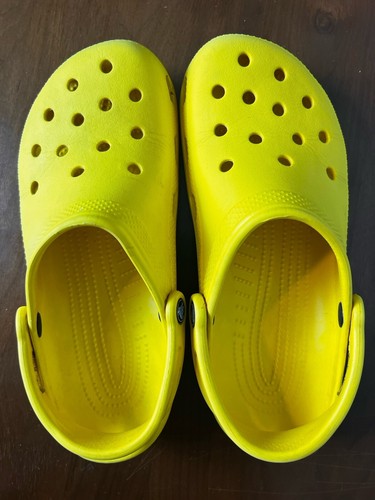 Crocs Adult Classic Clogs, Lemon Yellow Womens 9 Mens 7 | eBay