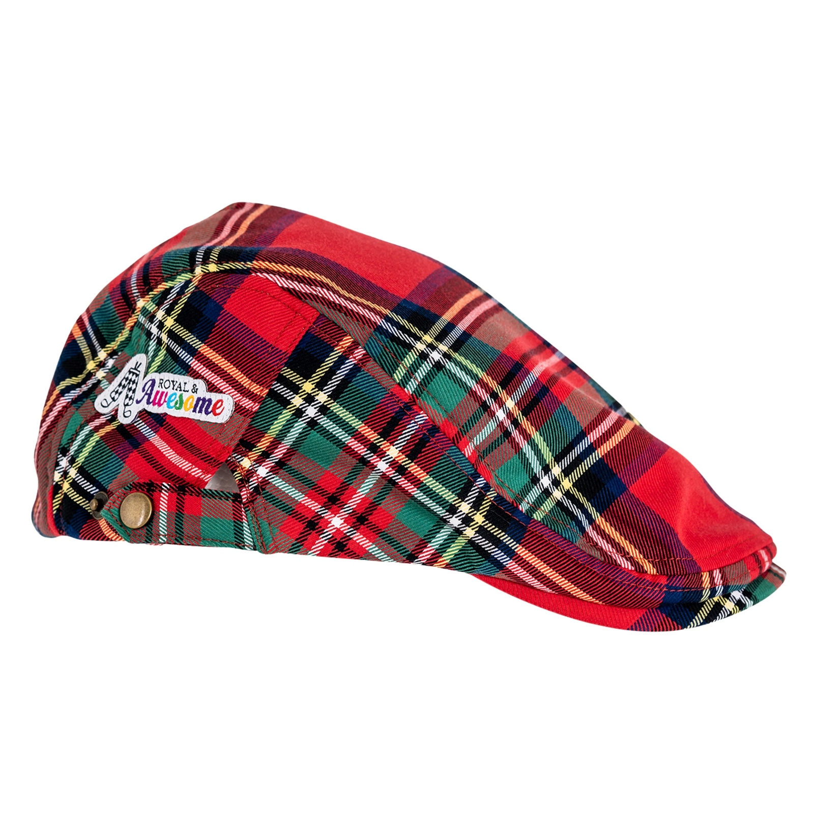 Royal and Awesome Golf Hat Men`s Red Stewart Tartan Golf Flat Cap ...