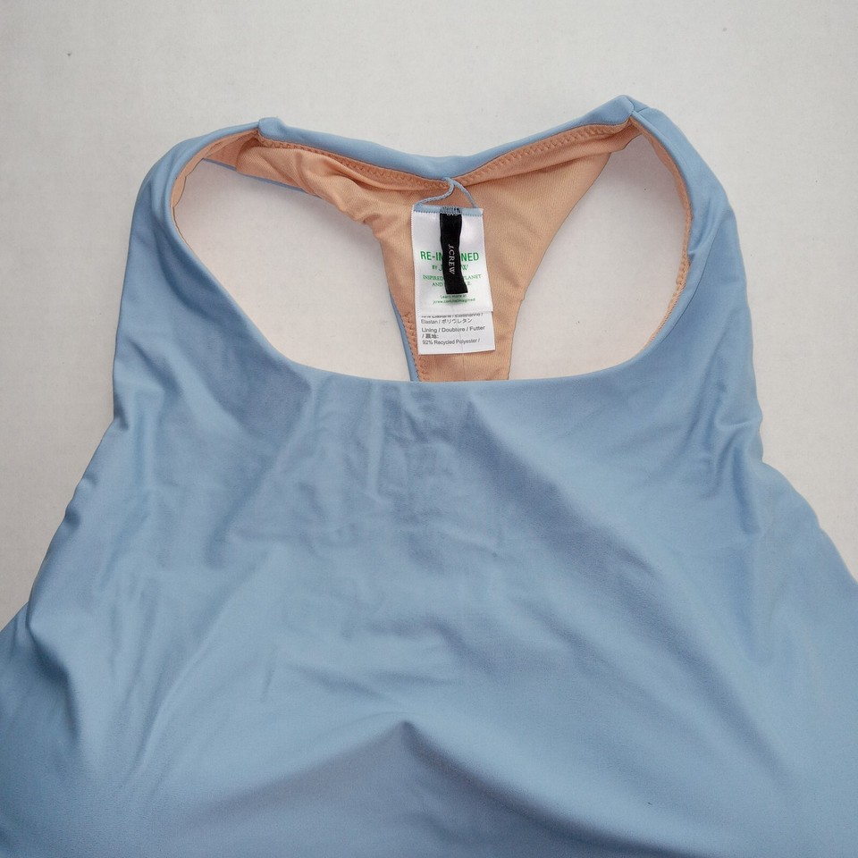 J. Crew Women's Active Longline Swim Top Size 3X Blue Removable Pads ...