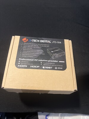 J-Tech Digital JTD-MINI-1X2SP Black 4k & 3D Super Mini 1x2 Powered HDMI ...