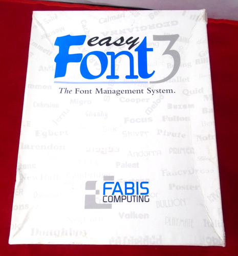 EasyFont Professional Font Management Software for RISC OS, 3.5" disc | eBay