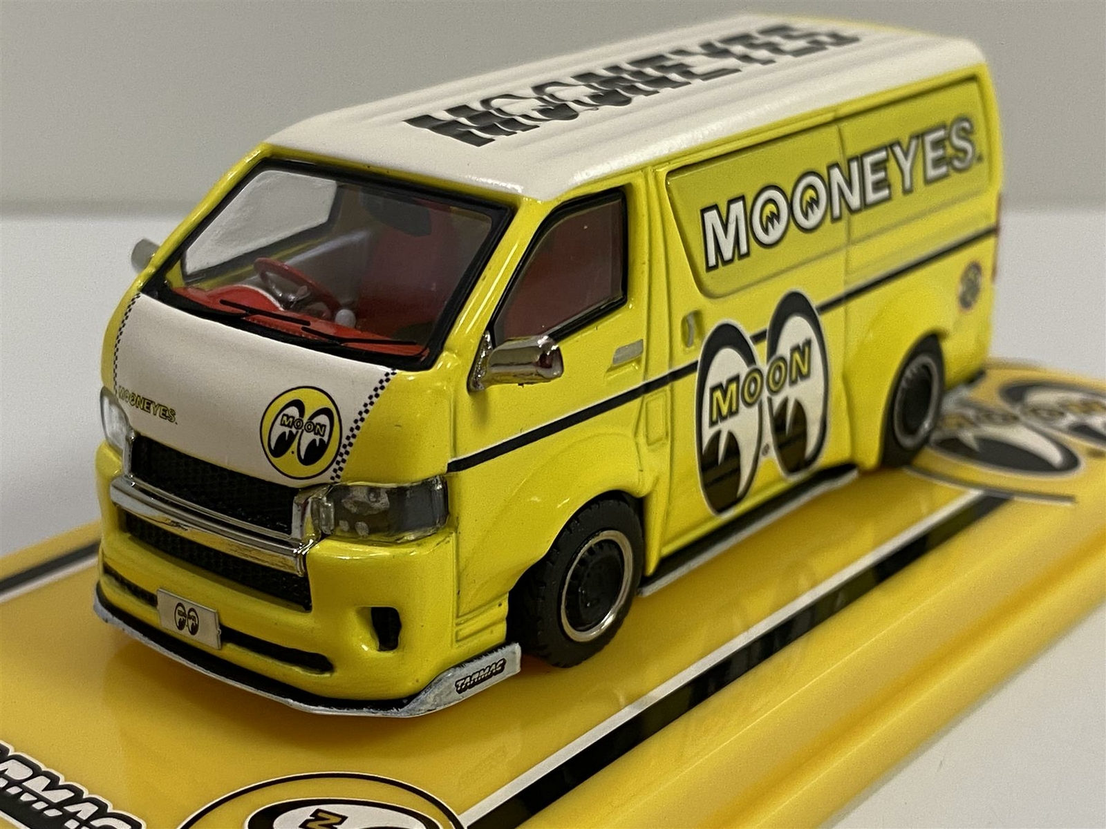 Toyota Hiace Widebody Mooneyes Yellow 1:64 Scale Tarmac Mooneyes | eBay