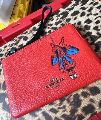 Coach X Marvel Spider-man Wristlet- Red (Spiderman) | eBay