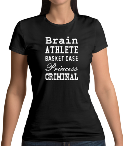 Brain Athlete Basket Case Princess Criminal Womens T-Shirt - Film ...
