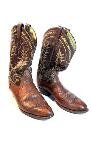 Vintage Tony Lama Leather Western Boots Style 6532 - Men’s size 10.5 D ...