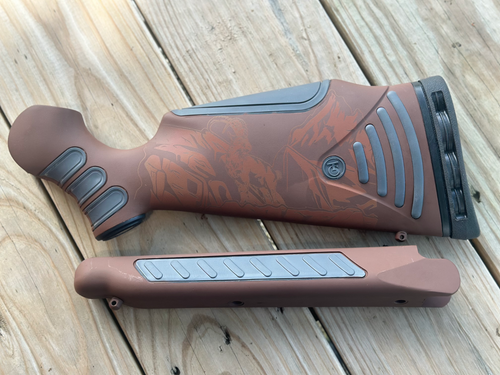 CUSTOM THOMPSON CENTER ENCORE PH DK BRN ENGRAVED IBEX FLEX TECH RIFLE ...