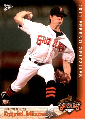 David Mixon 2011 MultiAd Fresno Grizzlies #29 RC FREE SHIPPING ...