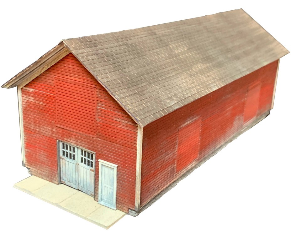 HUDSON RIVER MODEL COMPANY HO SCALE FRUIT STORAGE BARN / GARAGE ...