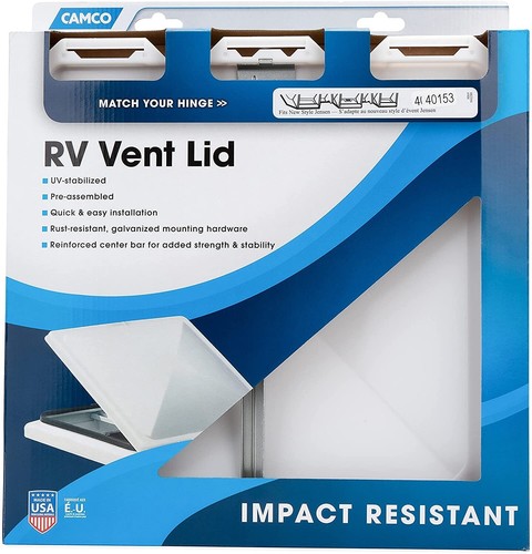 Camco 40153 White Polypropylene Vent Lid for Metal Vent – Jensen (since ...
