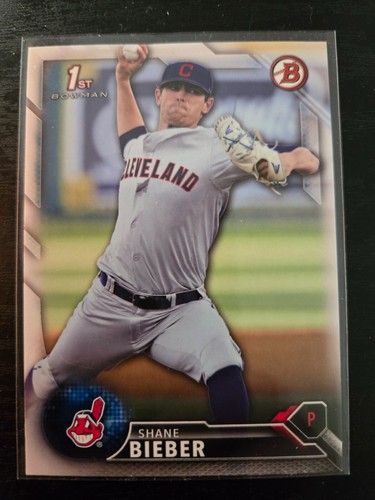 Shane Bieber 2016 1st Bowman Draft #BD-68 Cleveland Indians RC Baseball ...
