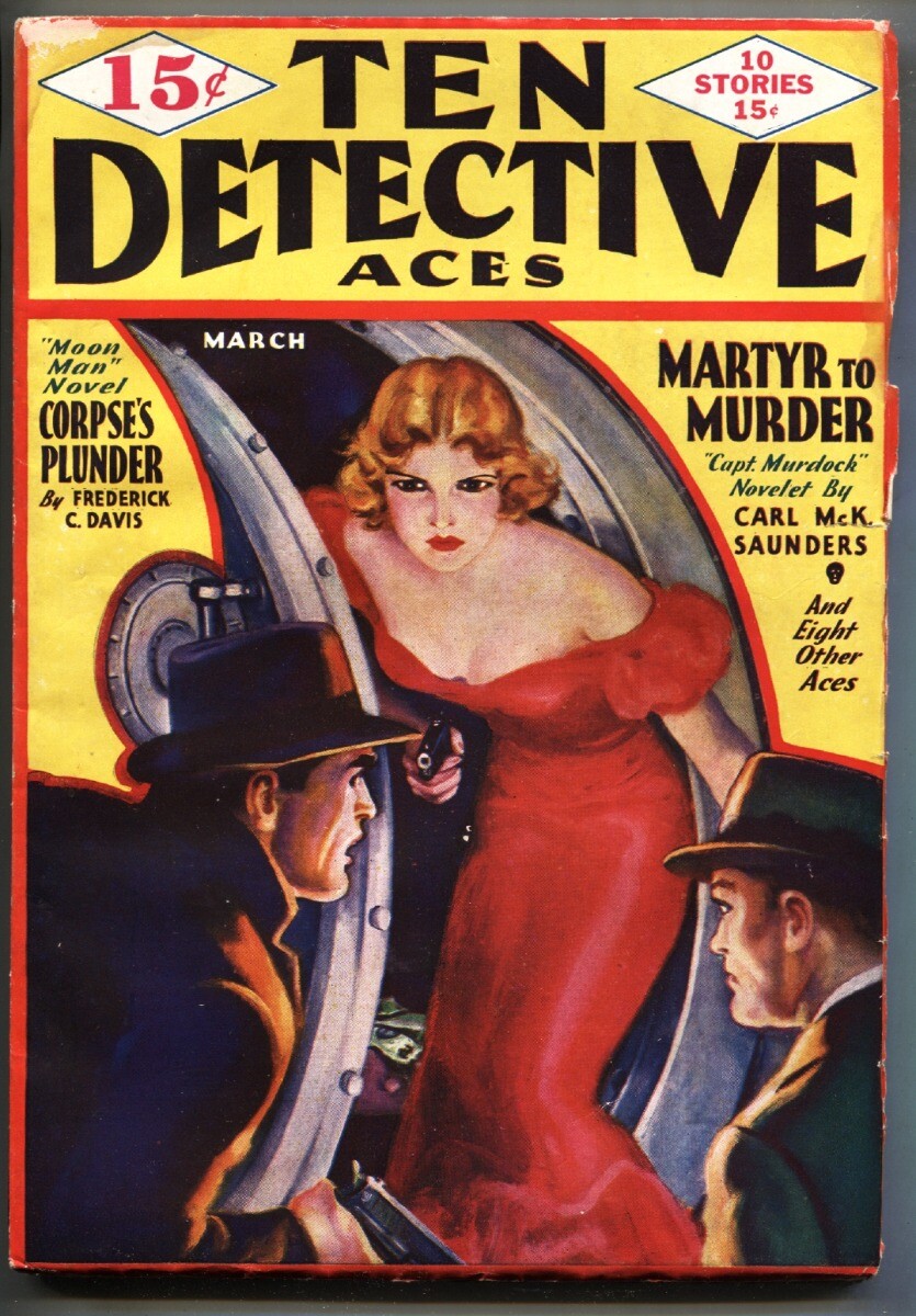 PULP: Ten Detective Aces 3/1935-Ace-Gun Moll cover-RARE PULP MAG | eBay