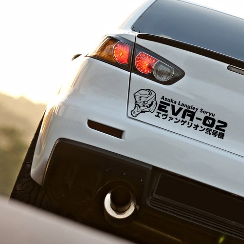2x Pair Eva Unit 02 Asuka Langley Soryu Angel NERV Car Vinyl Sticker | eBay