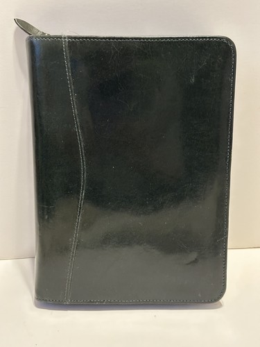 SCULLY Italian Green Leather 3 Ring Zippered Weekly Planner Agenda ...