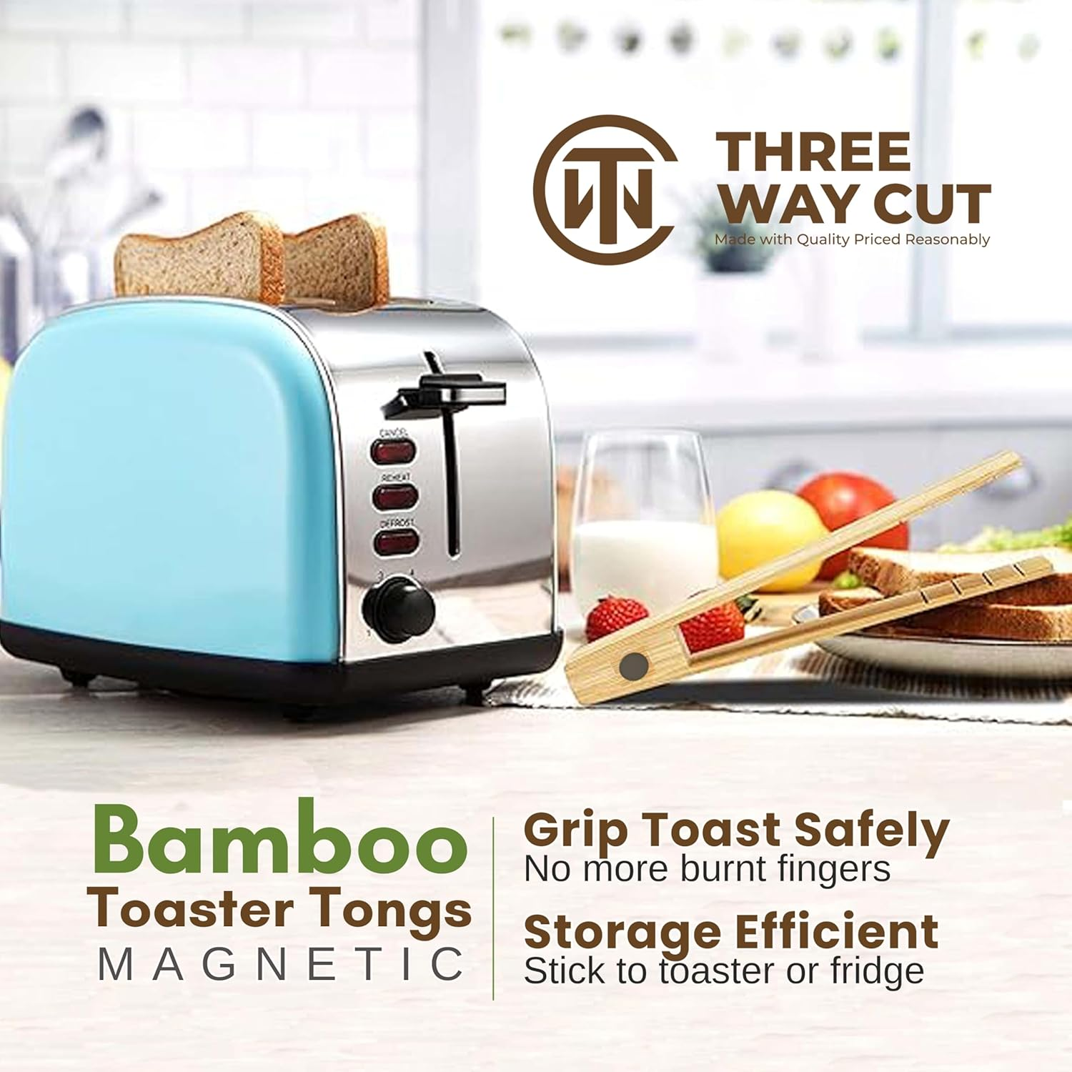 Toaster Tongs with Magnet | Kitchen Utensils for Cooking and Holding ...