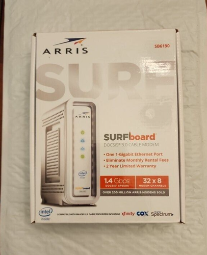 ARRIS SURFboard SB6190 DOCSIS 3.0 32 x 8 Gigabit Cable Modem White ...