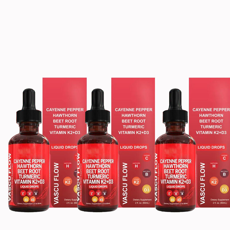 Nutra Vascu Flow Cayenne Pepper Liquid Drops Hawthorn Root Vitamin 1 ...